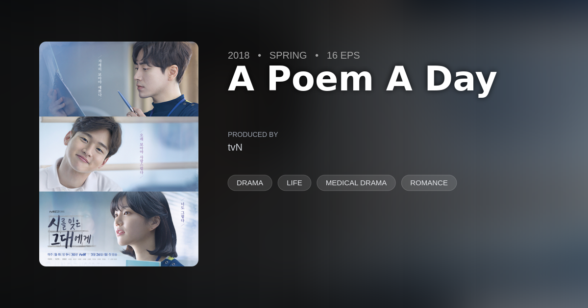A Poem A Day - DramaList