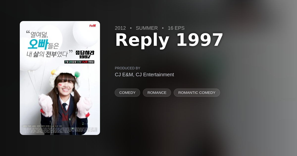 Reply 1997 - DramaList