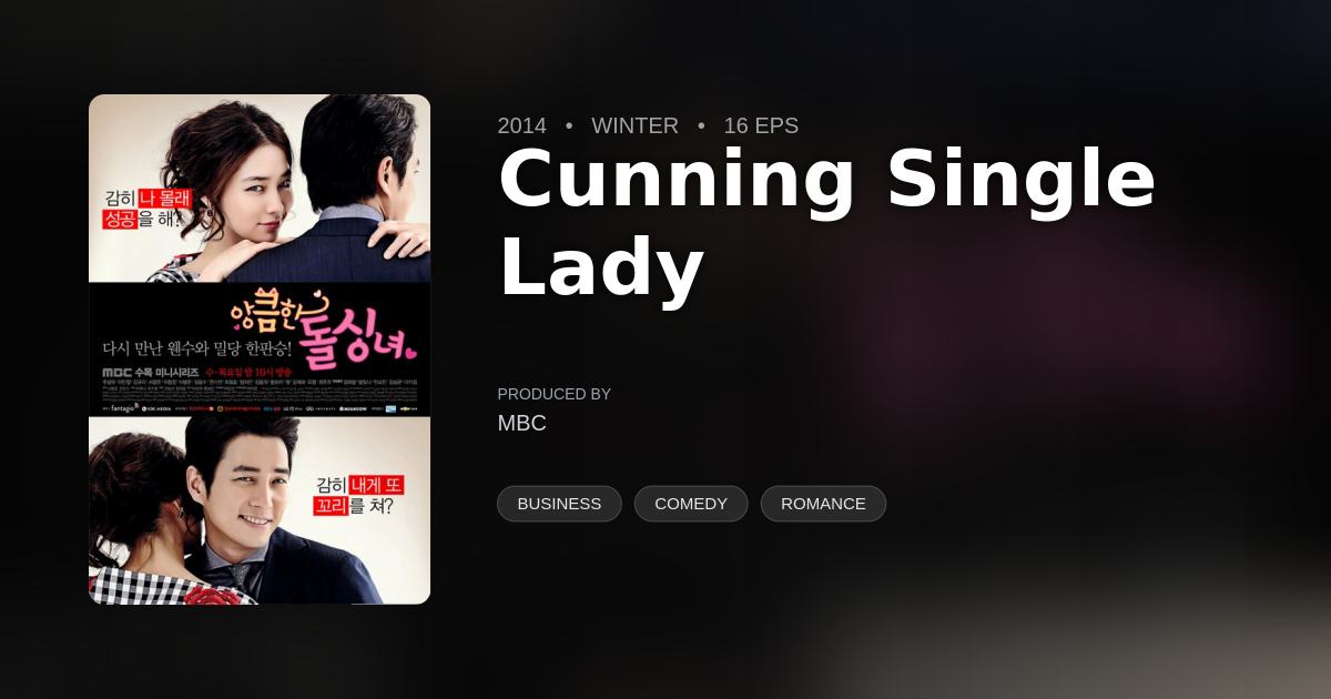 Cunning Single Lady - DramaList