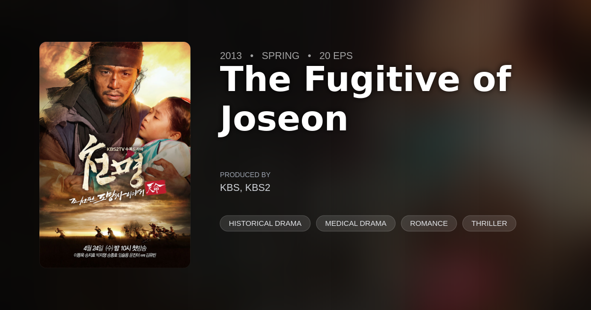 The Fugitive of Joseon - DramaList