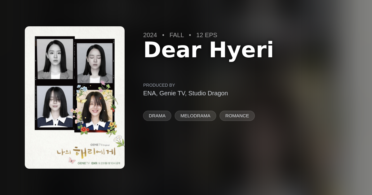 Dear Hyeri - DramaList