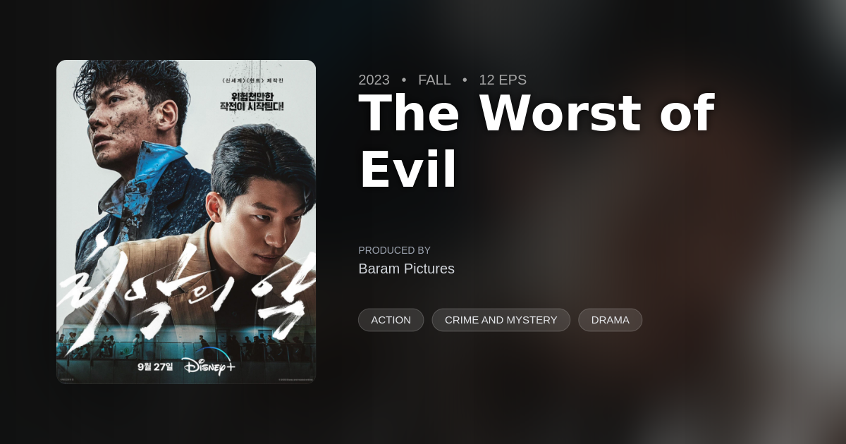 The Worst of Evil - DramaList